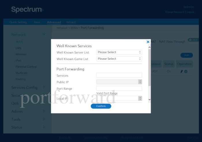 Fastest Askey RAC2V1K Router Port Forwarding Instructions